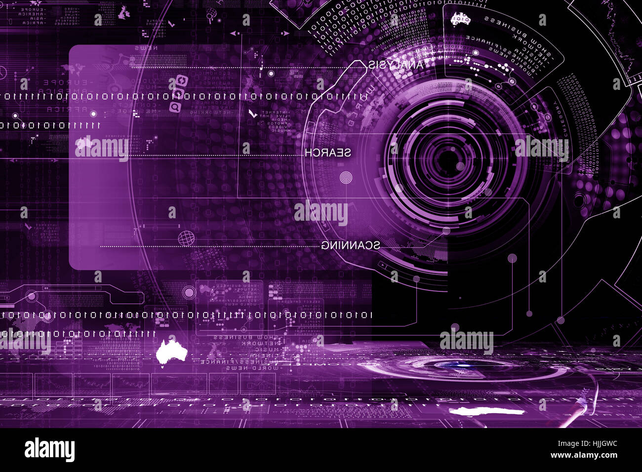 Background abstract image with binary code and icons hi-res stock ...