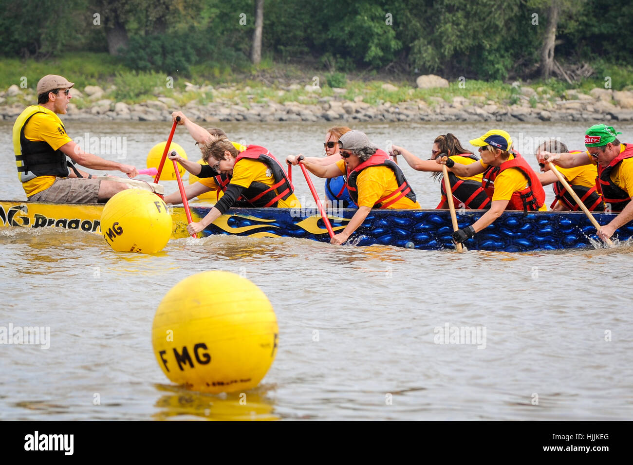 Red river in Winnipeg, MB, Canada - Team building activity during ...
