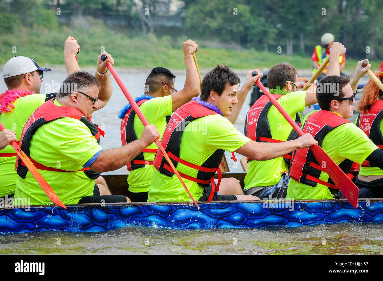 Red river in Winnipeg, MB, Canada - Team building activity during ...