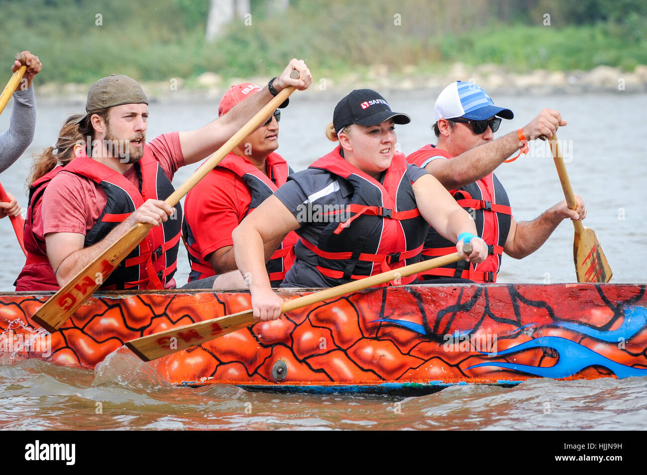 Red river in Winnipeg, MB, Canada - Team building activity during ...