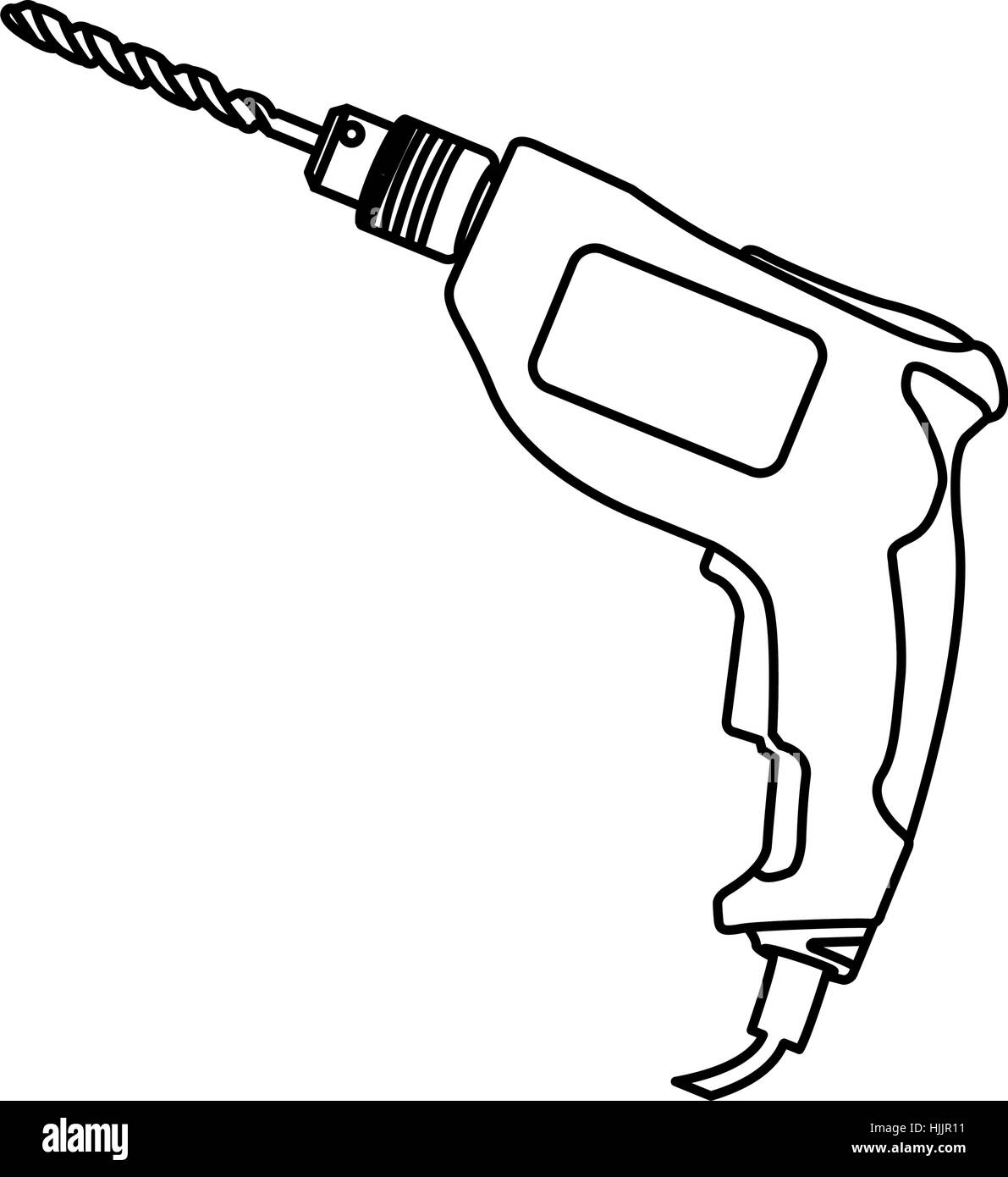 Drill Clipart Black And White