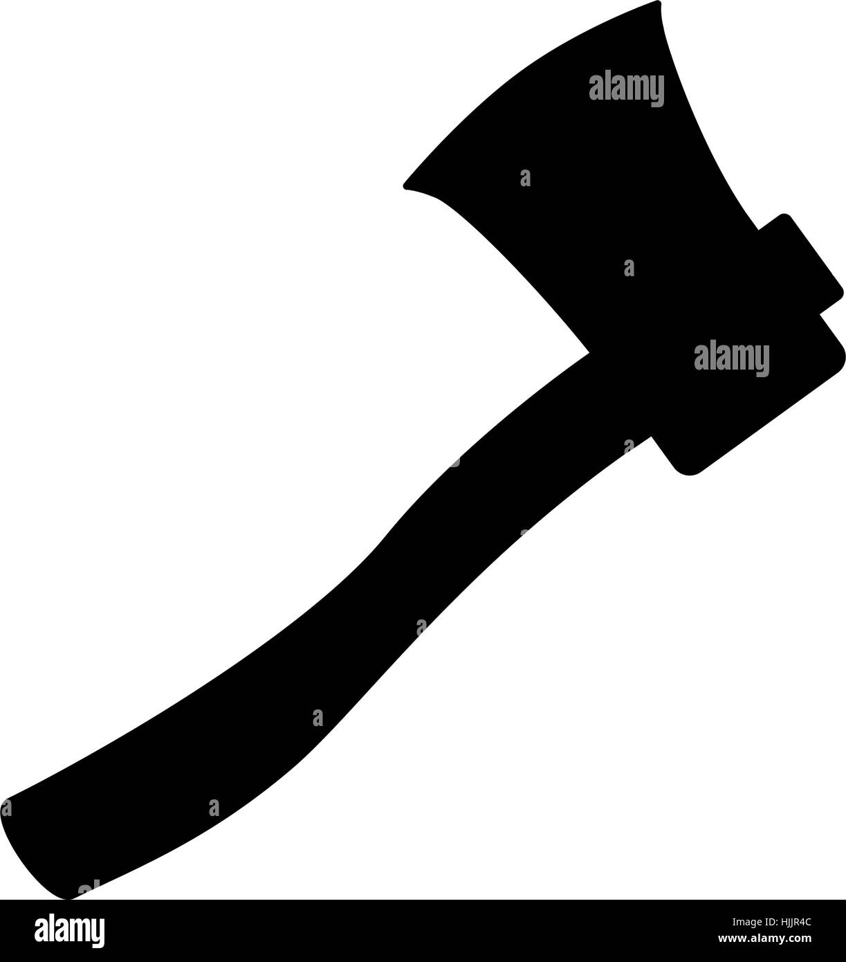 black image silhouette with ax vector illustration Stock Vector Image ...