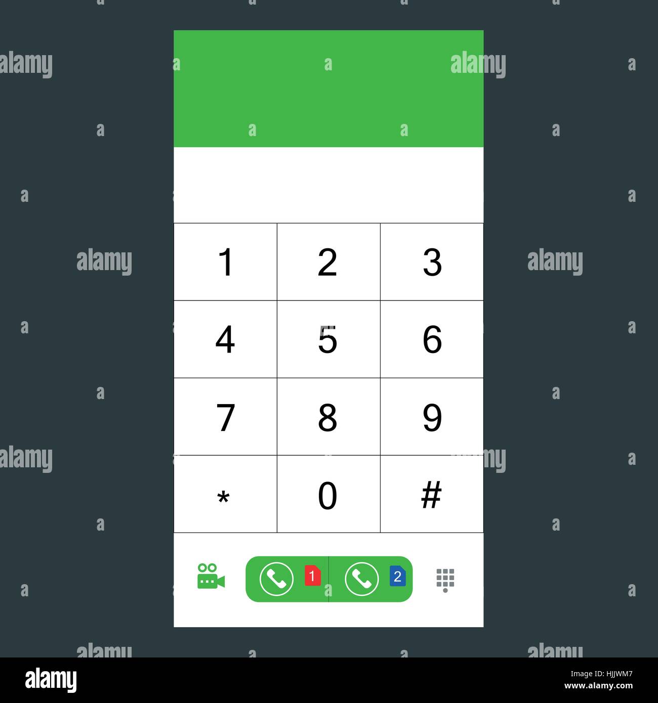 Smartphone application. The keypad for number set Stock Vector Image ...