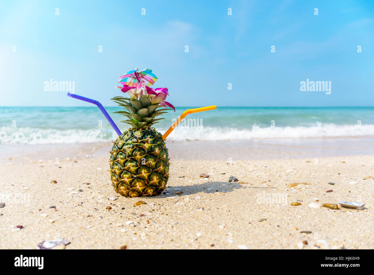 Tropical pineapple cocktail Stock Photo - Alamy