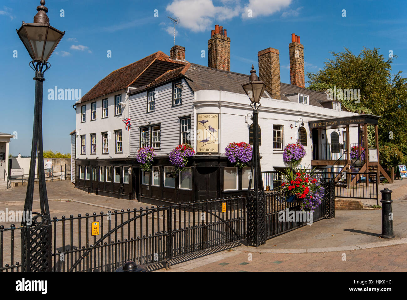 The Three Daws Pub at the Pier Gravesend Kent Stock Photo - Alamy