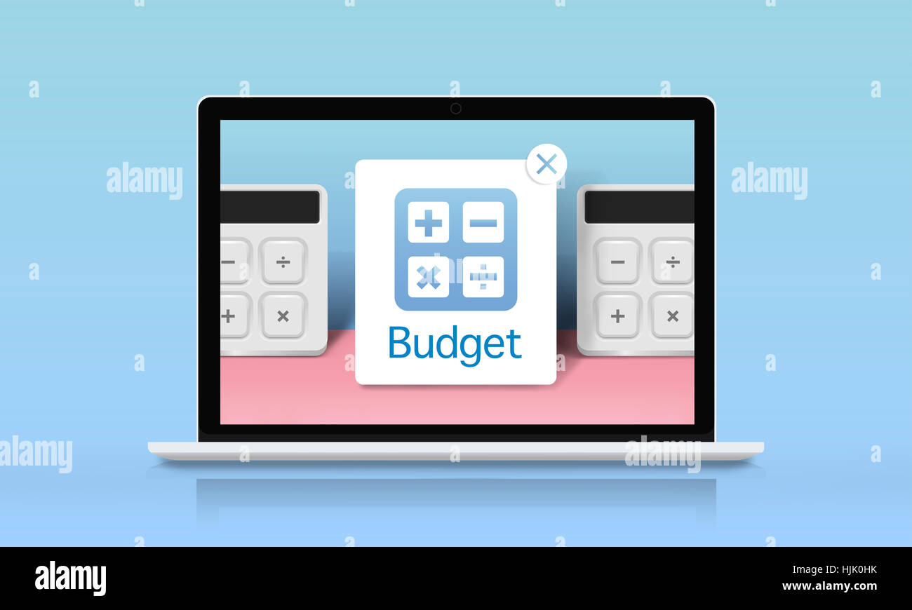 Accounting Banking Investment Budget Calculator Concept Stock Photo - Alamy