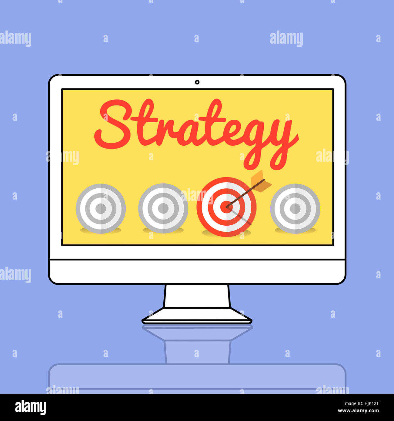 Target Goal Mission Strategy Icon Concept Stock Photo - Alamy