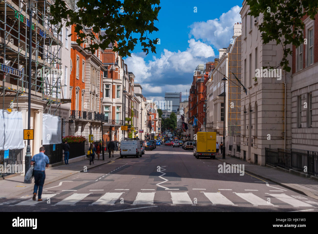 looking down brook street from Grosvenor Square mayfair london. with ...
