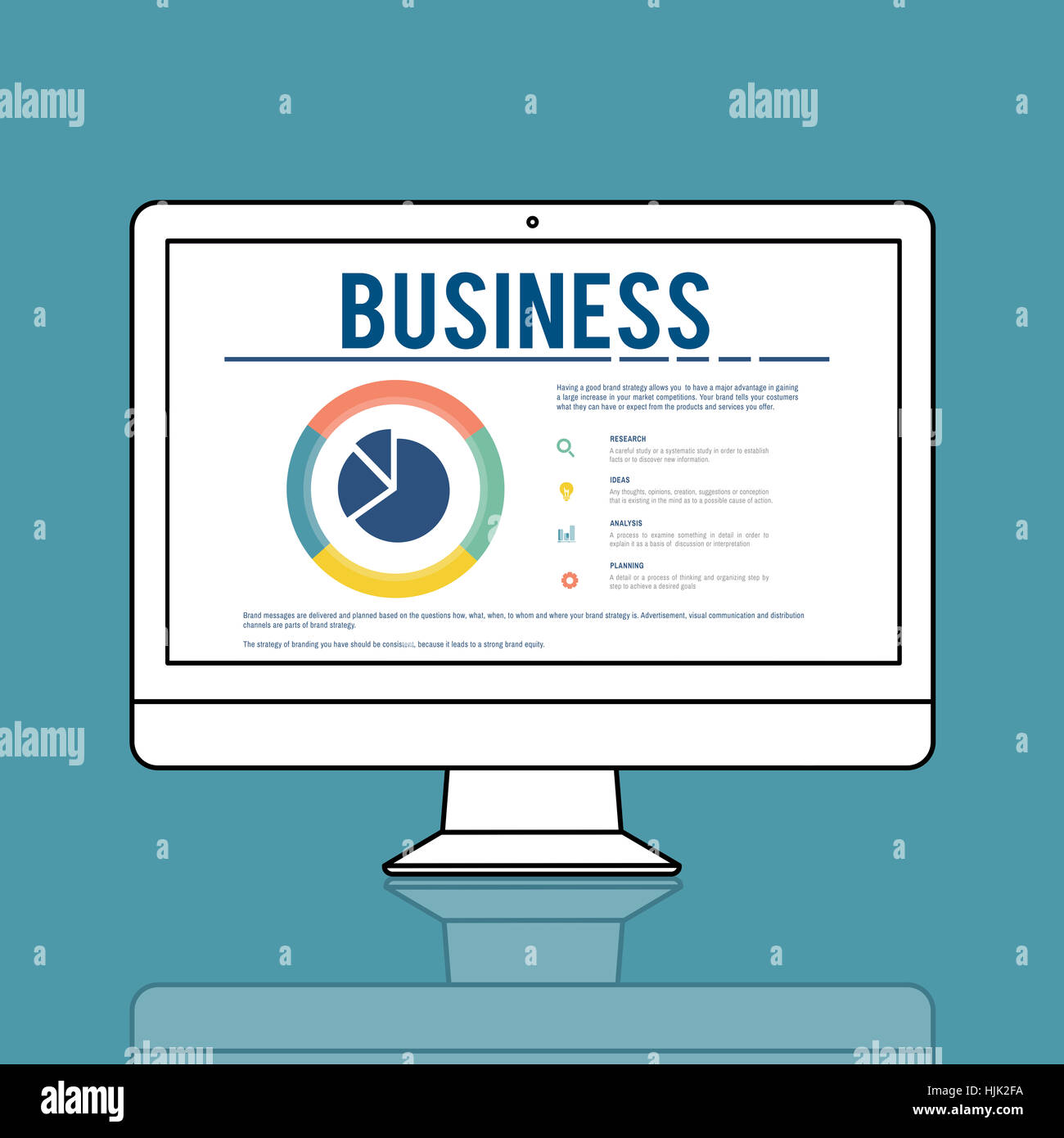 Small Business Analysis Pie Chart Concept Stock Photo - Alamy