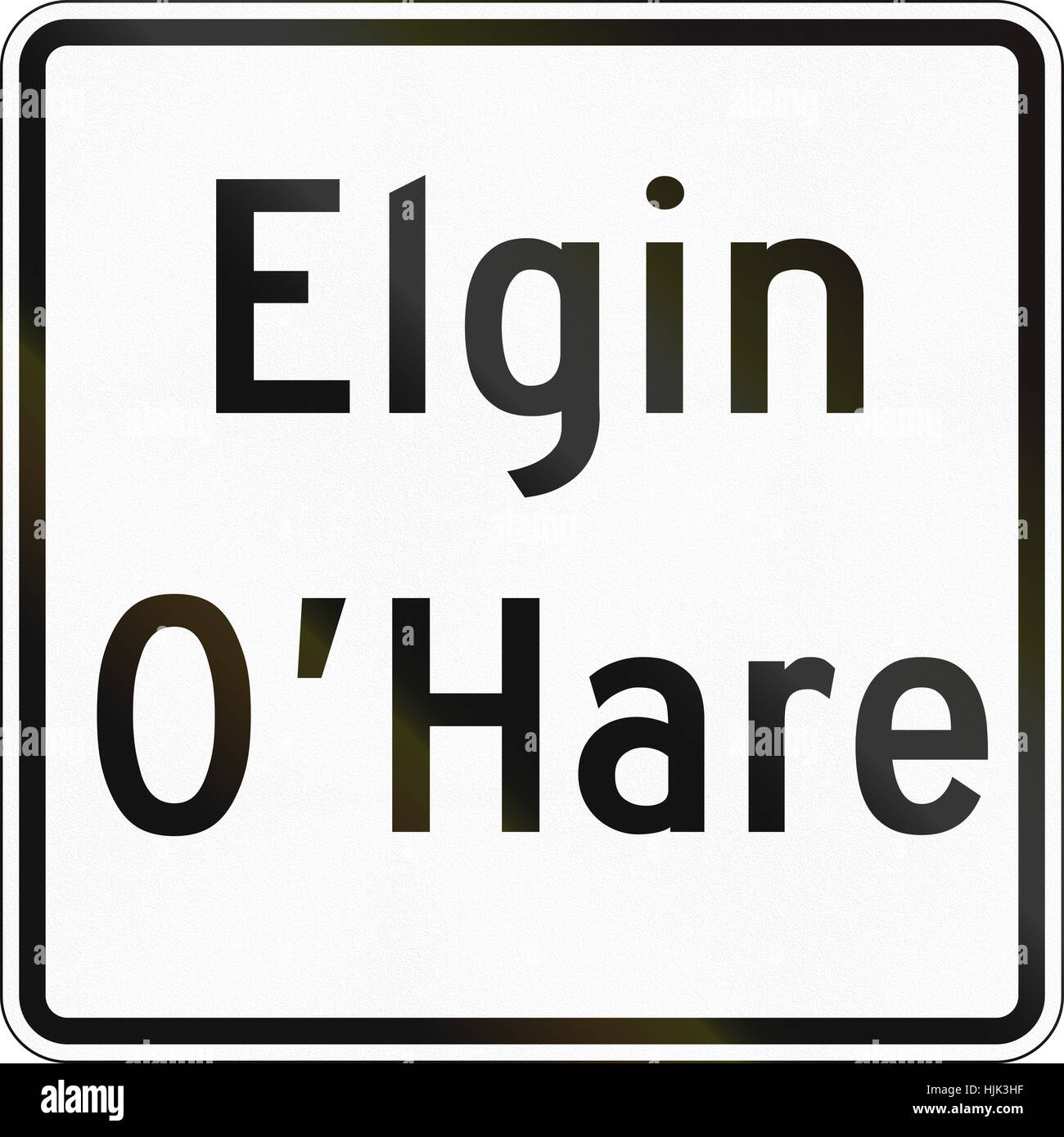 Illinois Elgin-O Hare Route shield used in the United States Stock ...