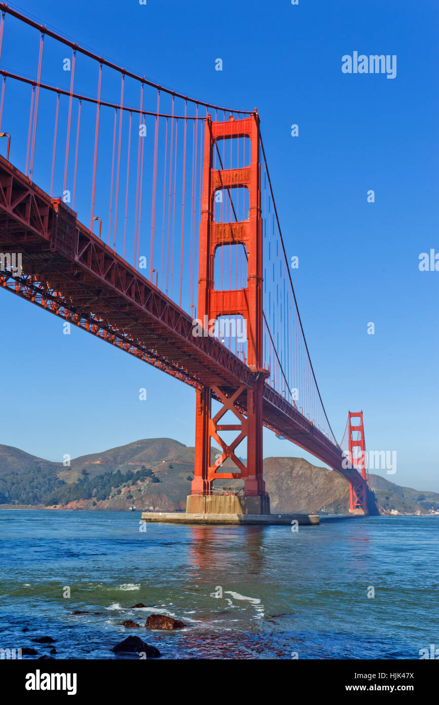 bridge, goal, passage, gate, archgway, gantry, golden, blue, travel ...