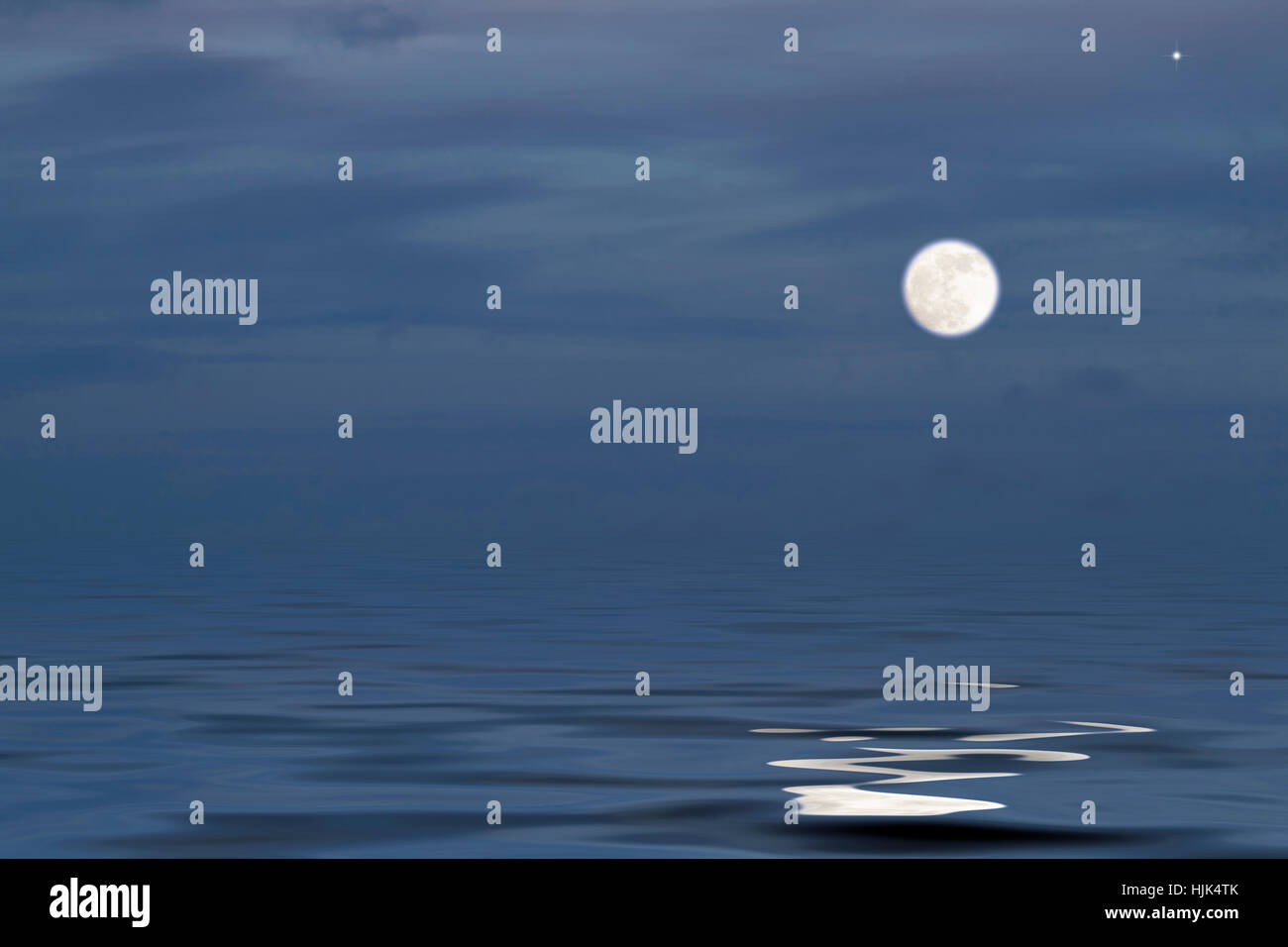 night, nighttime, moon, full moon, salt water, sea, ocean, water, star ...