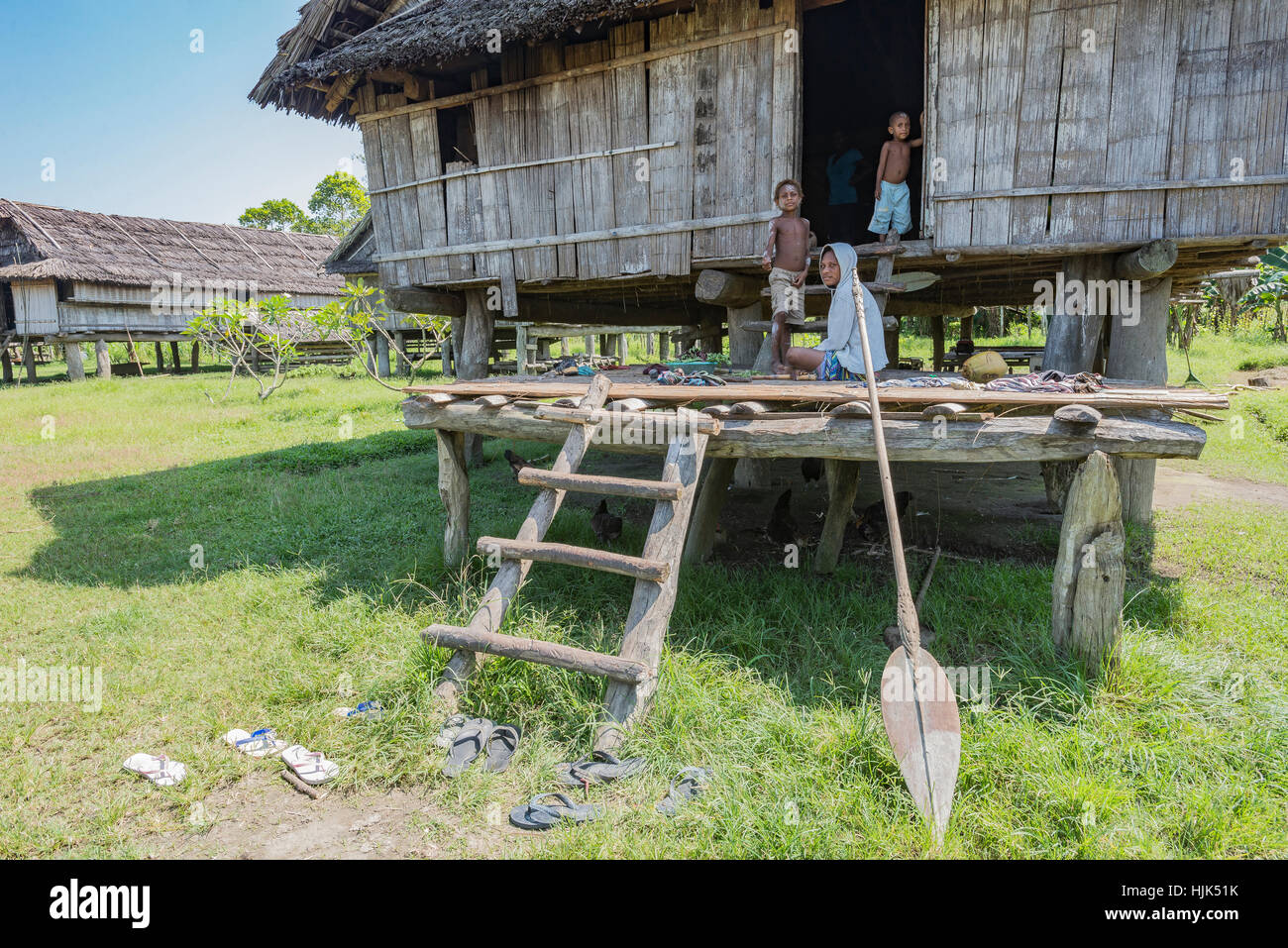 Papua New Guinea Sepik River House High Resolution Stock Photography ...