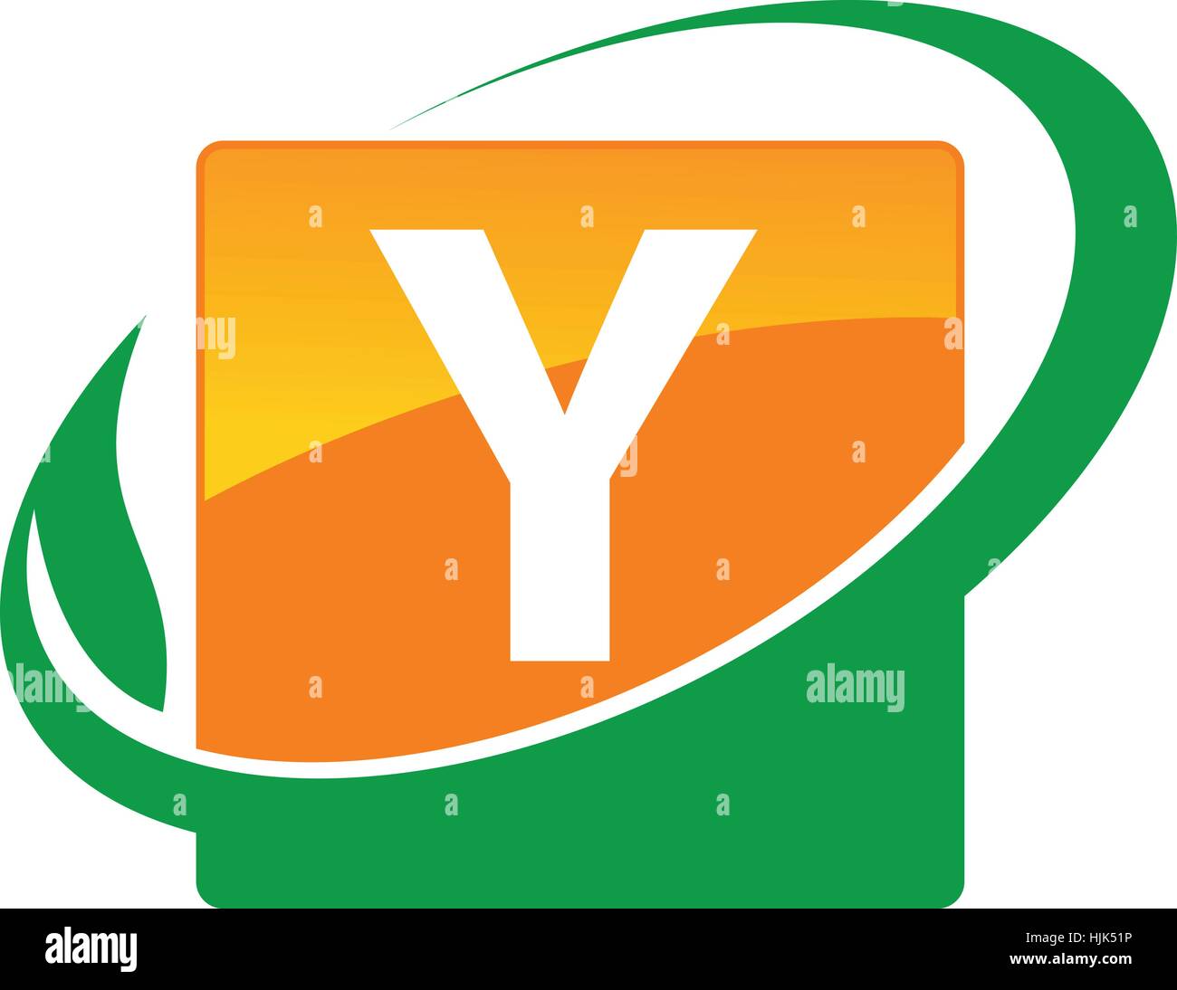 Swoosh Leaf Letter Y Stock Vector Image & Art - Alamy