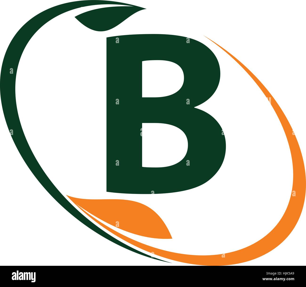 Swoosh Leaf Letter B Stock Vector Image & Art - Alamy