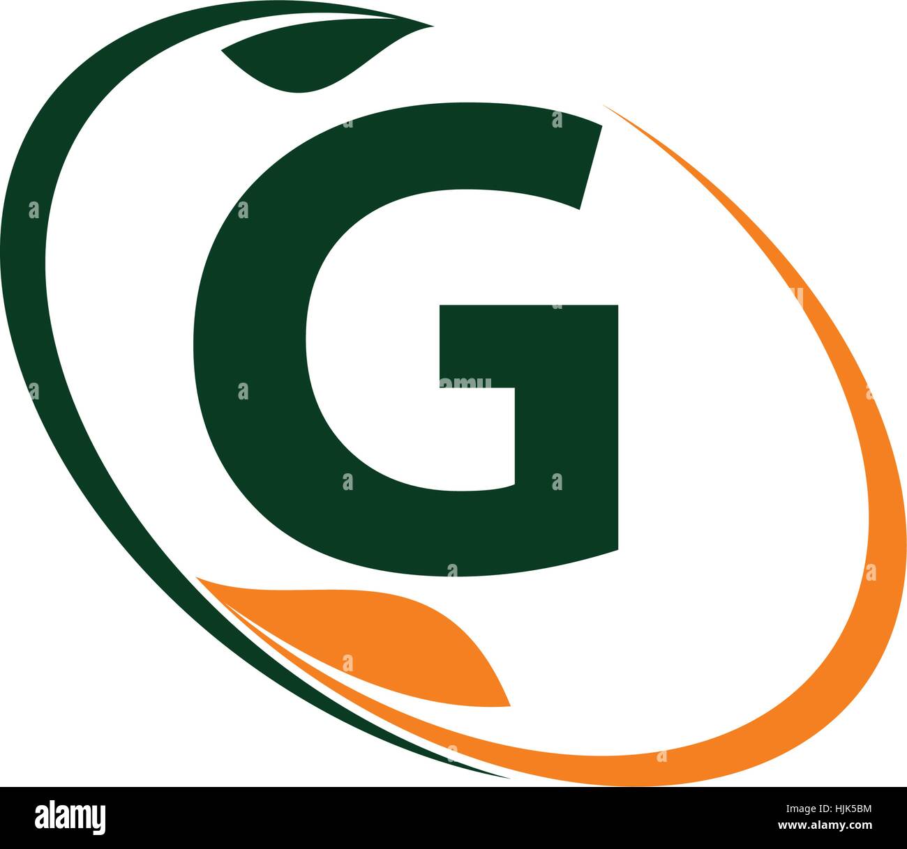 Swoosh Leaf Letter G Stock Vector Image & Art - Alamy