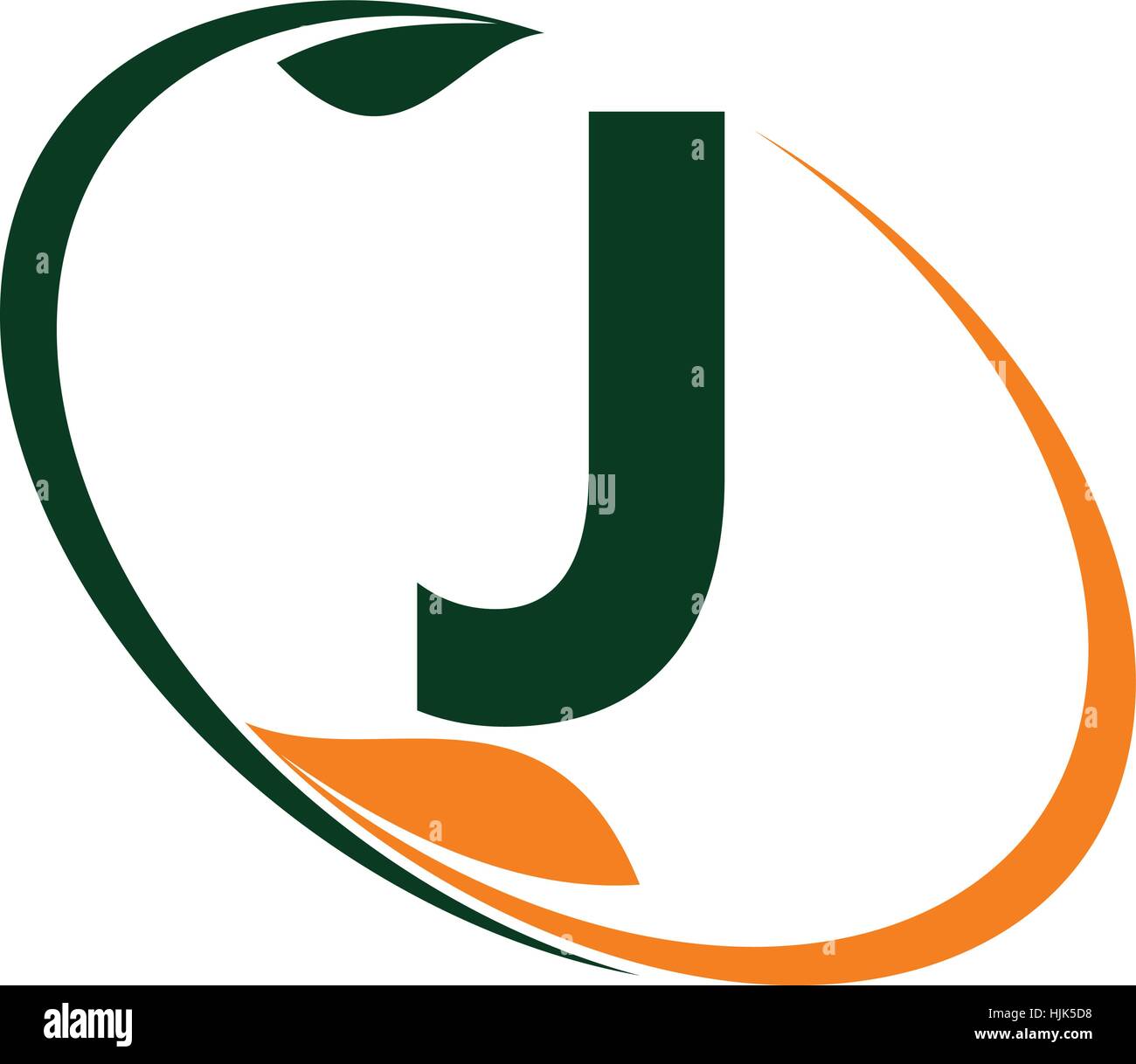 Swoosh Leaf Letter J Stock Vector Image & Art - Alamy