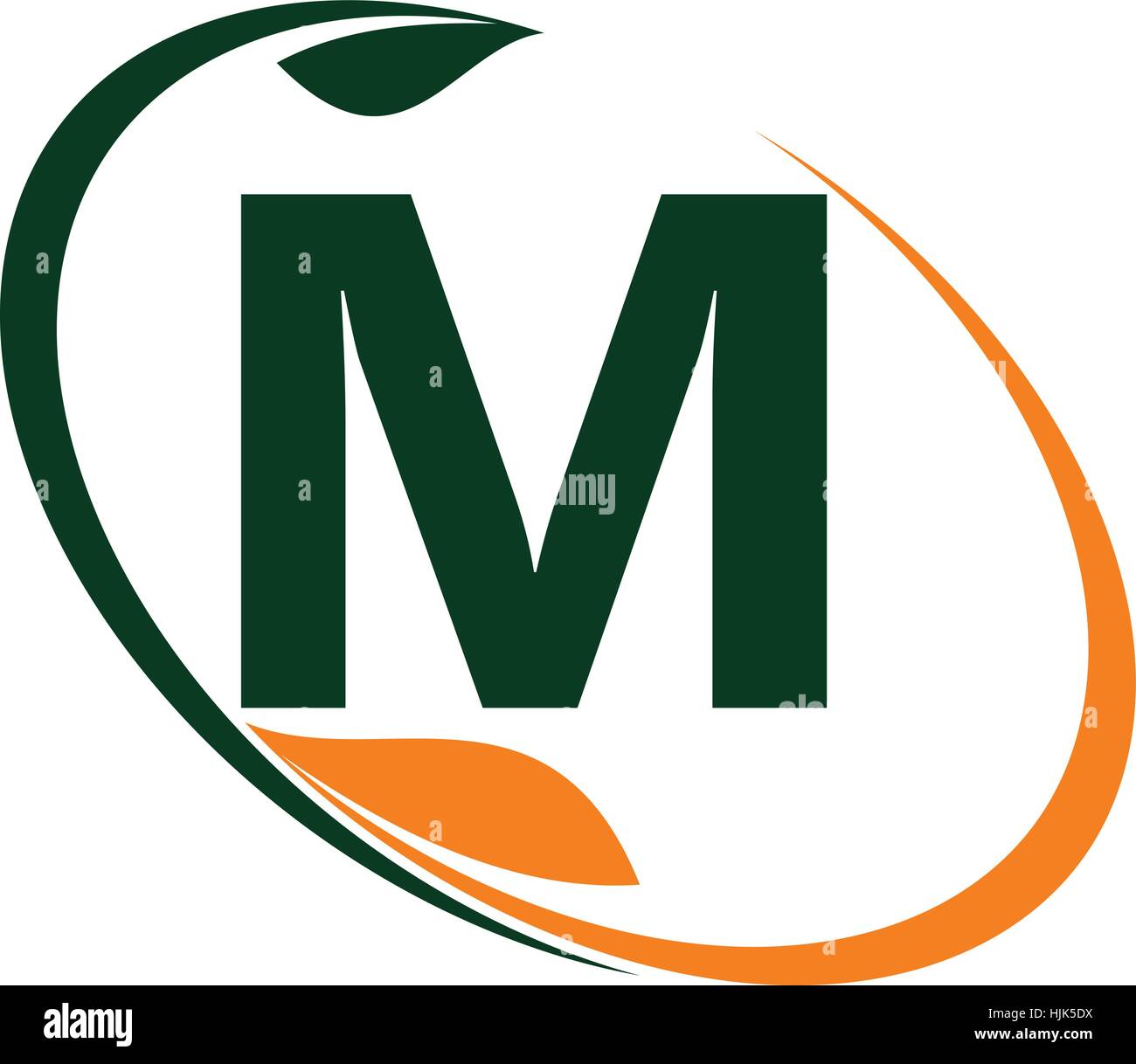 Swoosh Leaf Letter M Stock Vector Image & Art - Alamy