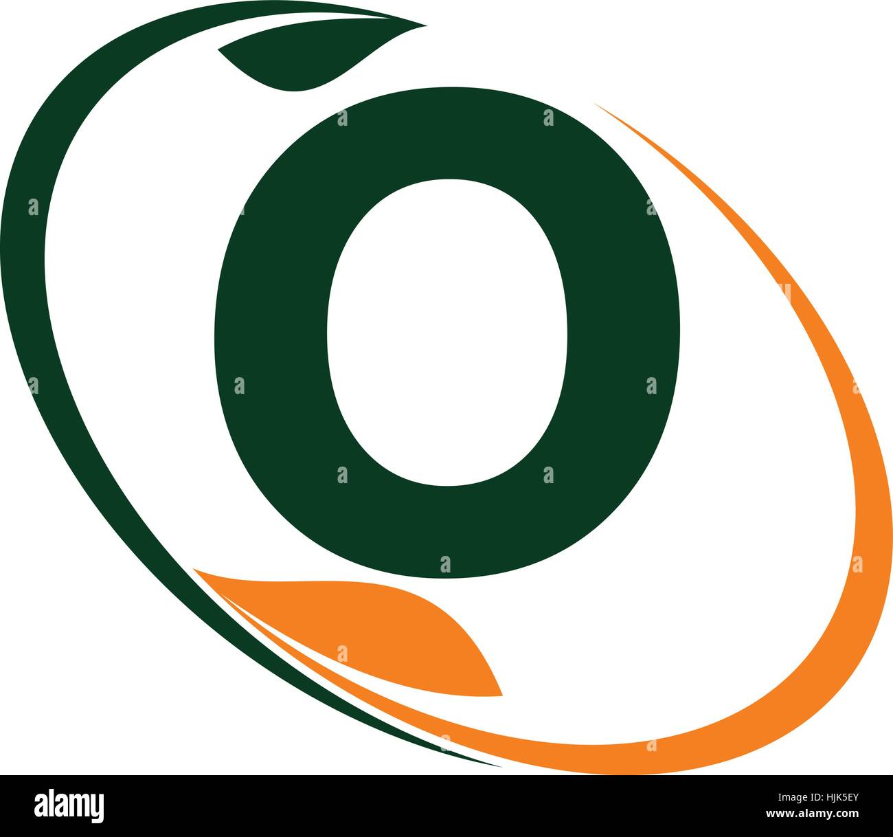 Swoosh Leaf Letter O Stock Vector Image & Art - Alamy