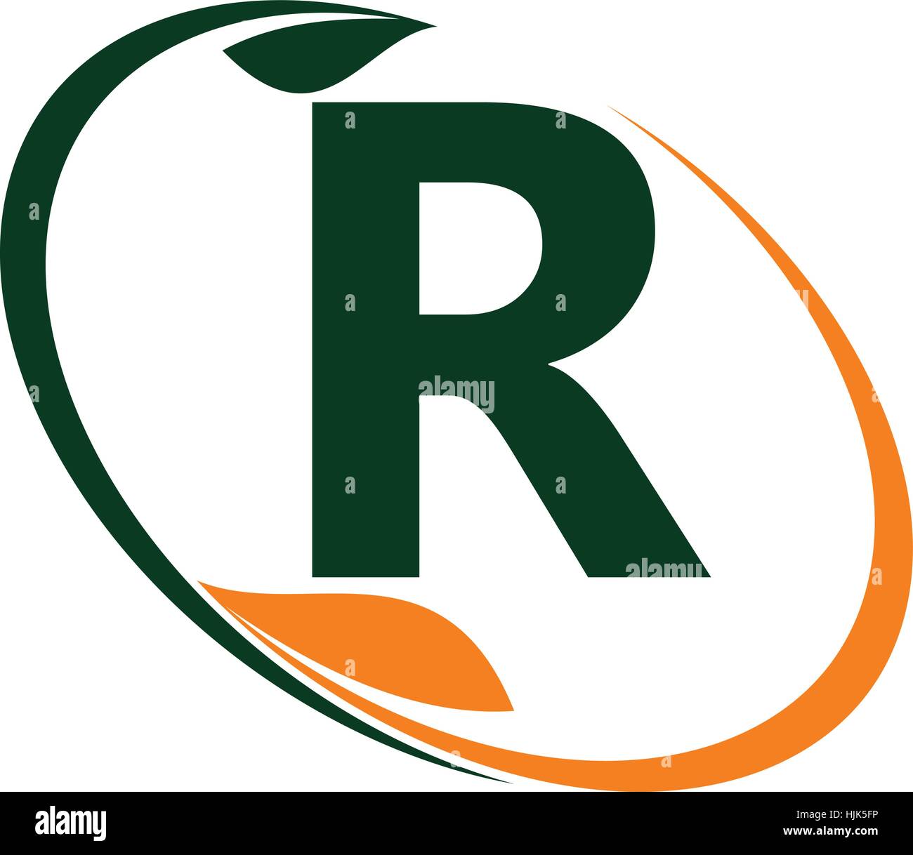 Swoosh Leaf Letter R Stock Vector Image & Art - Alamy