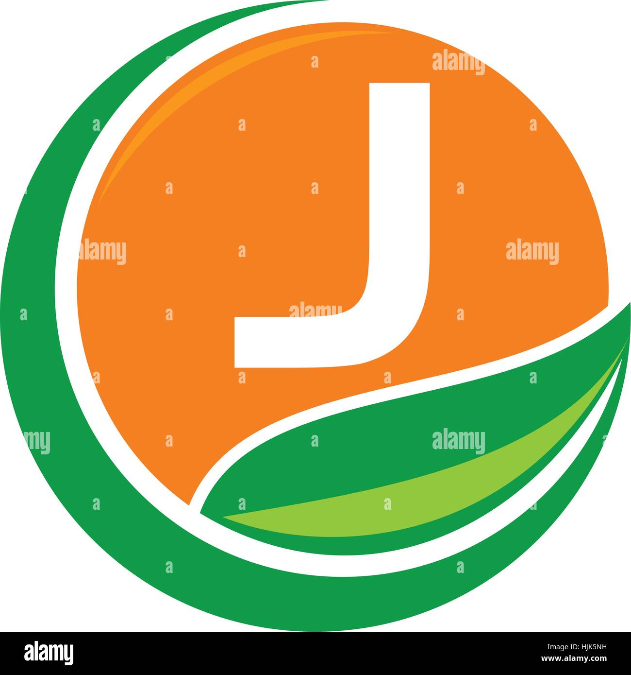Swoosh Leaf Letter J Stock Vector Image & Art - Alamy