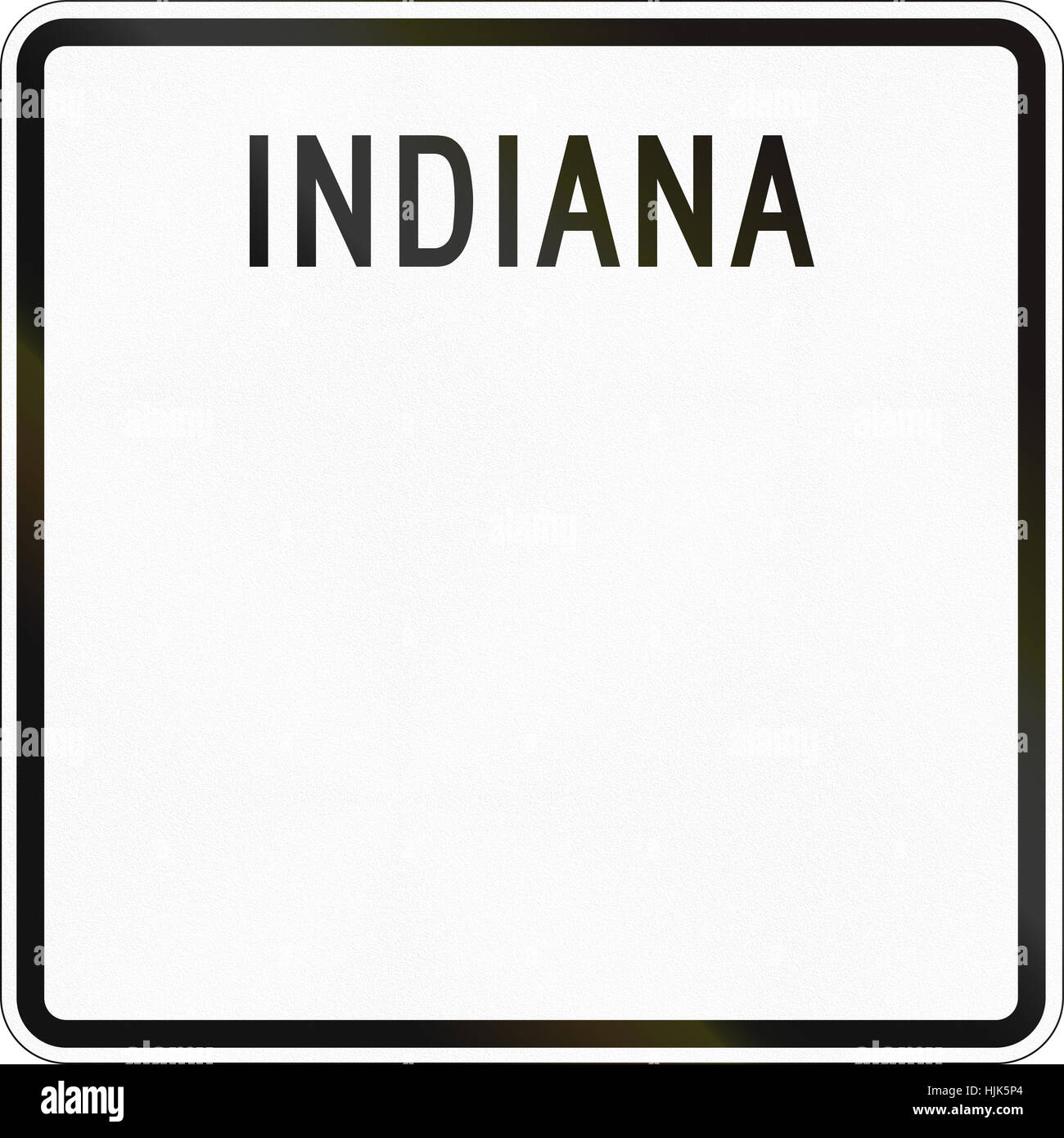 Blank Indiana Route shield used in the United States Stock Photo - Alamy