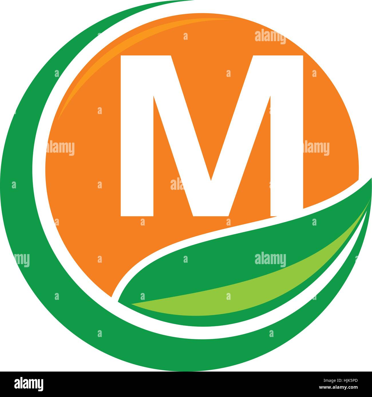 Swoosh Leaf Letter M Stock Vector Image & Art - Alamy