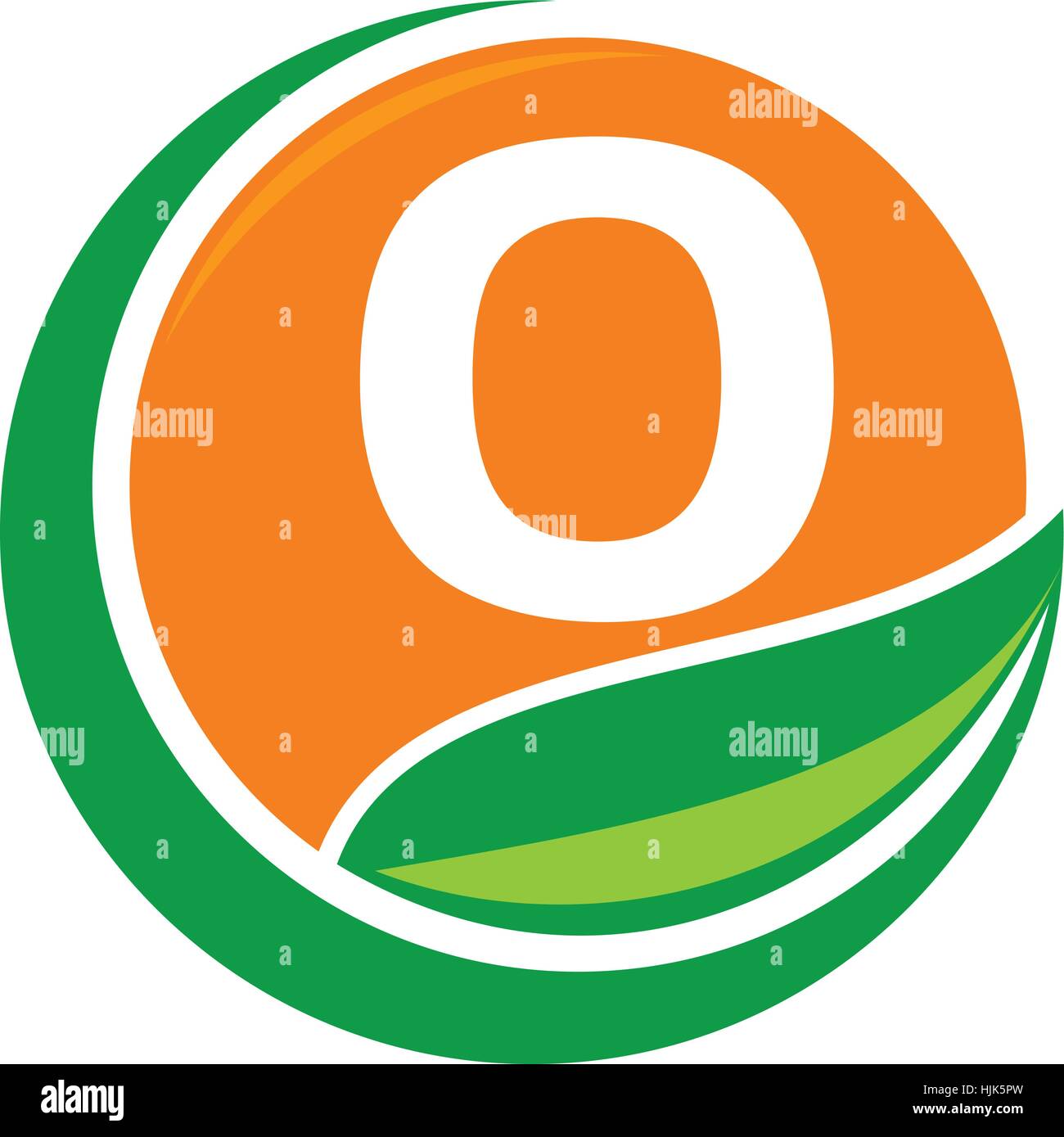 Swoosh Leaf Letter O Stock Vector Image & Art - Alamy