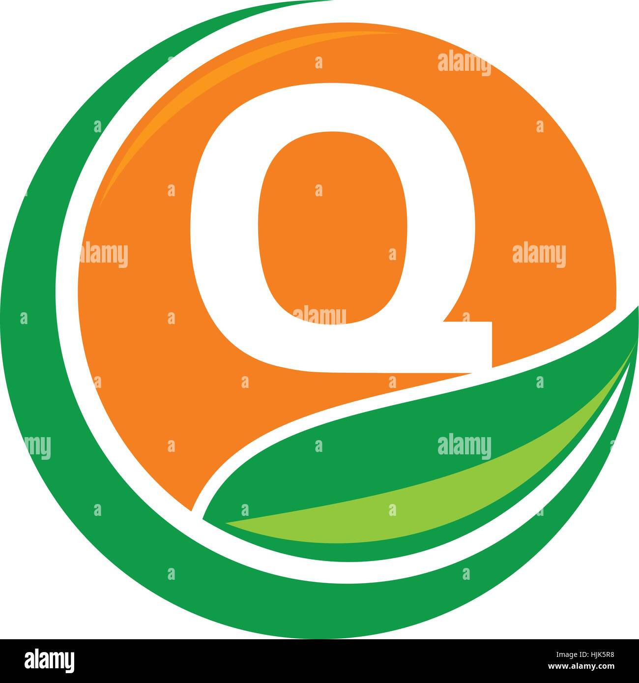 Swoosh Leaf Letter Q Stock Vector Image & Art - Alamy