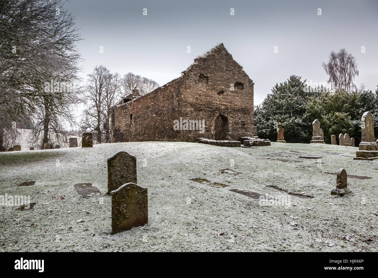 St Bride's Kirk ruin in the grounds of Blair Castle, Perthshire ...