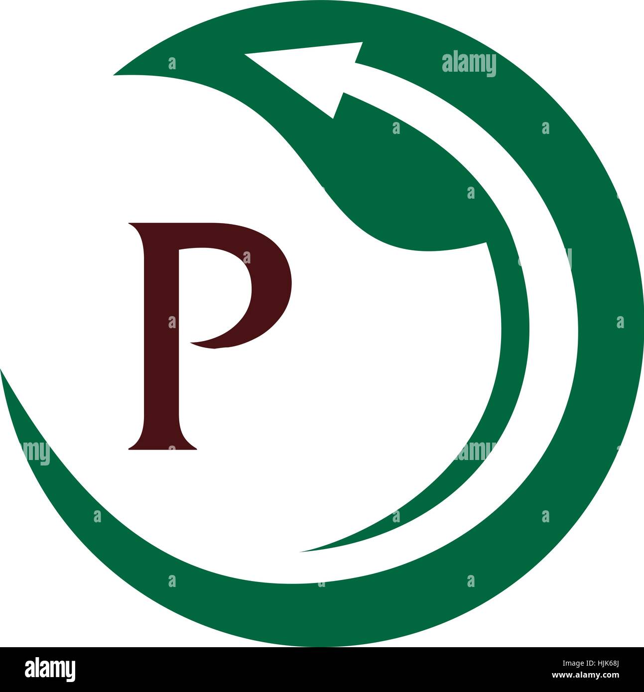 Swoosh Leaf Initial P Stock Vector Image & Art - Alamy