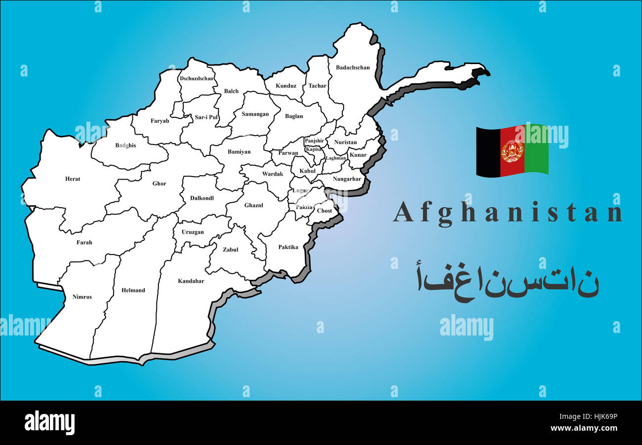 Map of afghanistan pakistan border hi-res stock photography and images ...