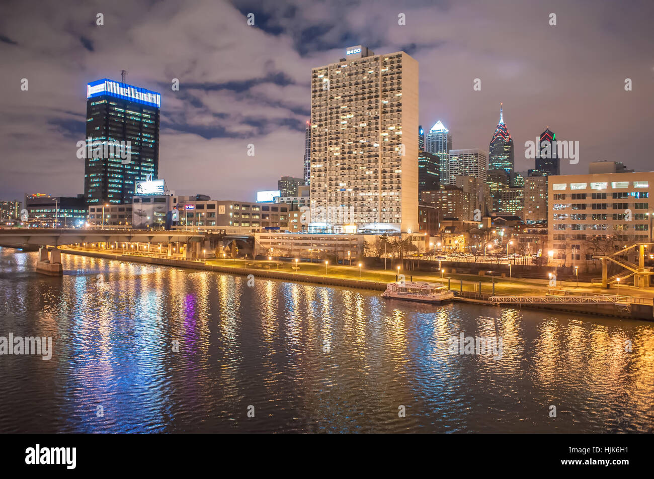 blue, city, town, city life, night, nighttime, sunrise, reflection, usa ...