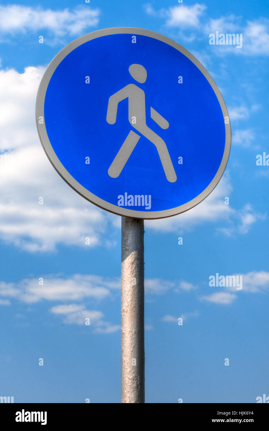 sign, signal, blue, walk, go, going, walking, object, single, traffic ...
