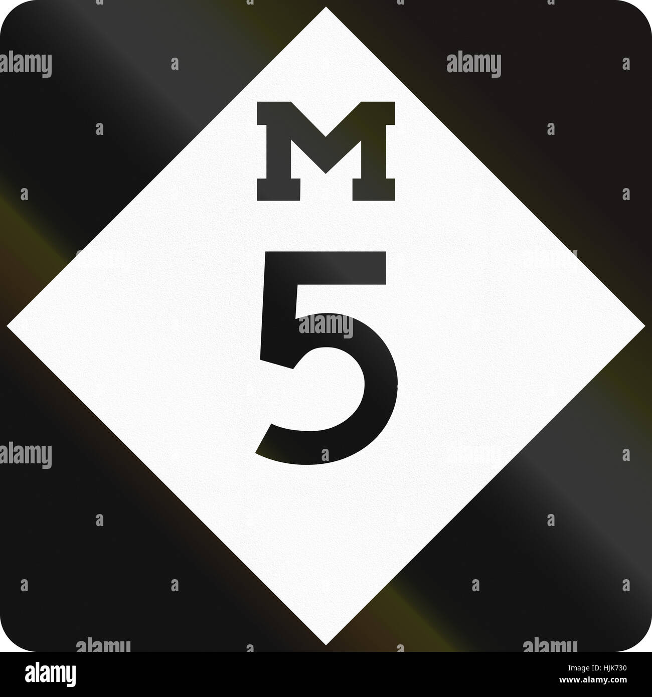 Michigan Route shield used in the United States Stock Photo - Alamy