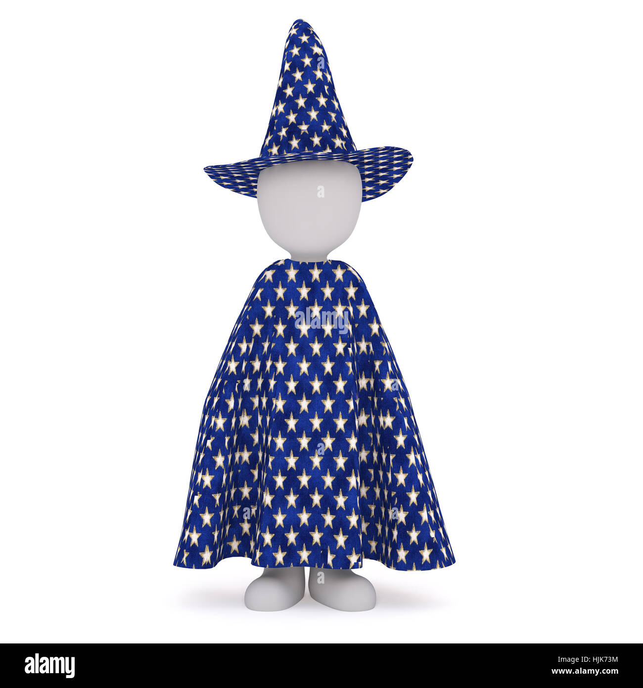3d Rendering of Cartoon Character Wearing Star Patterned Cape and ...