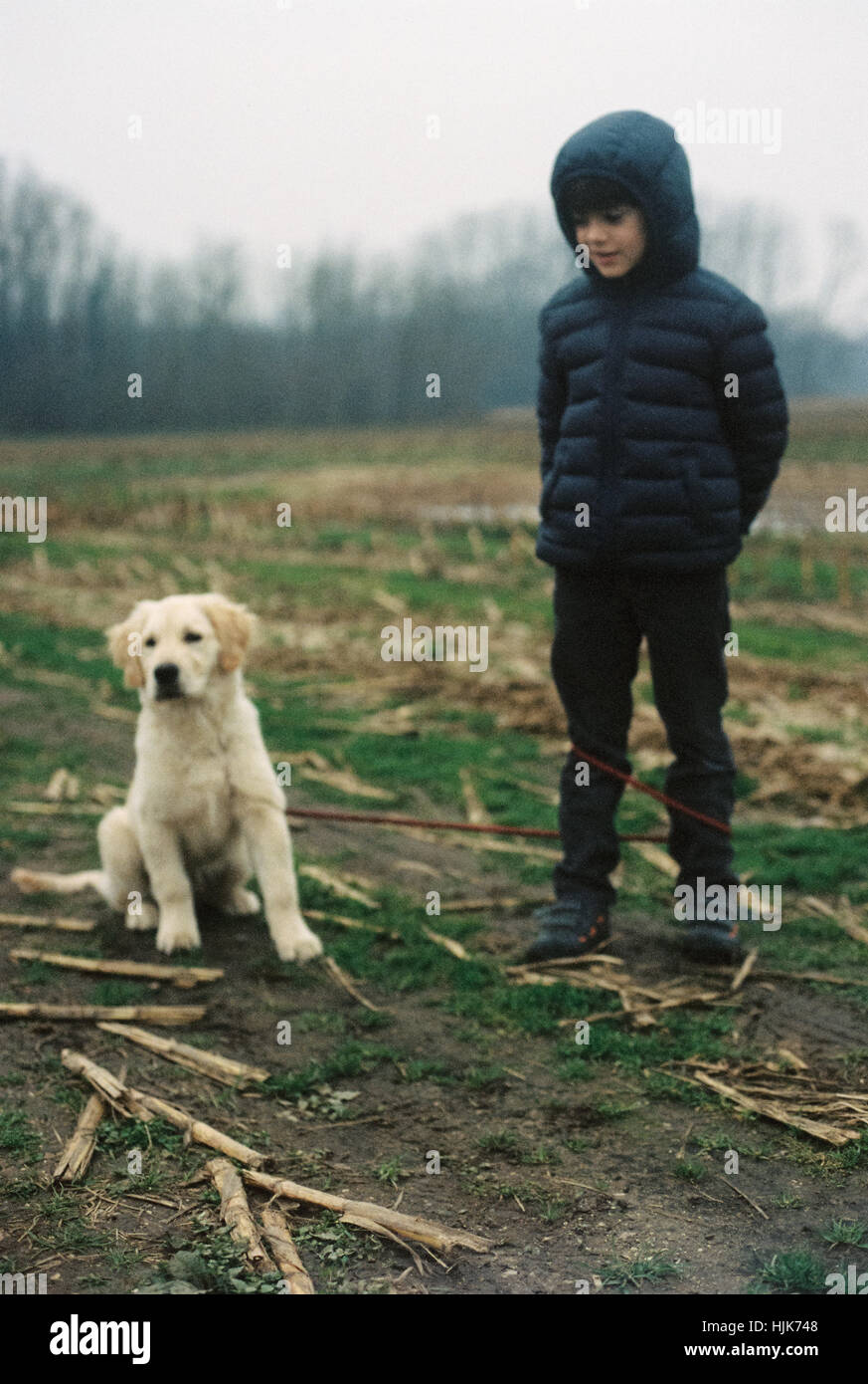 child and puppy Stock Photo - Alamy
