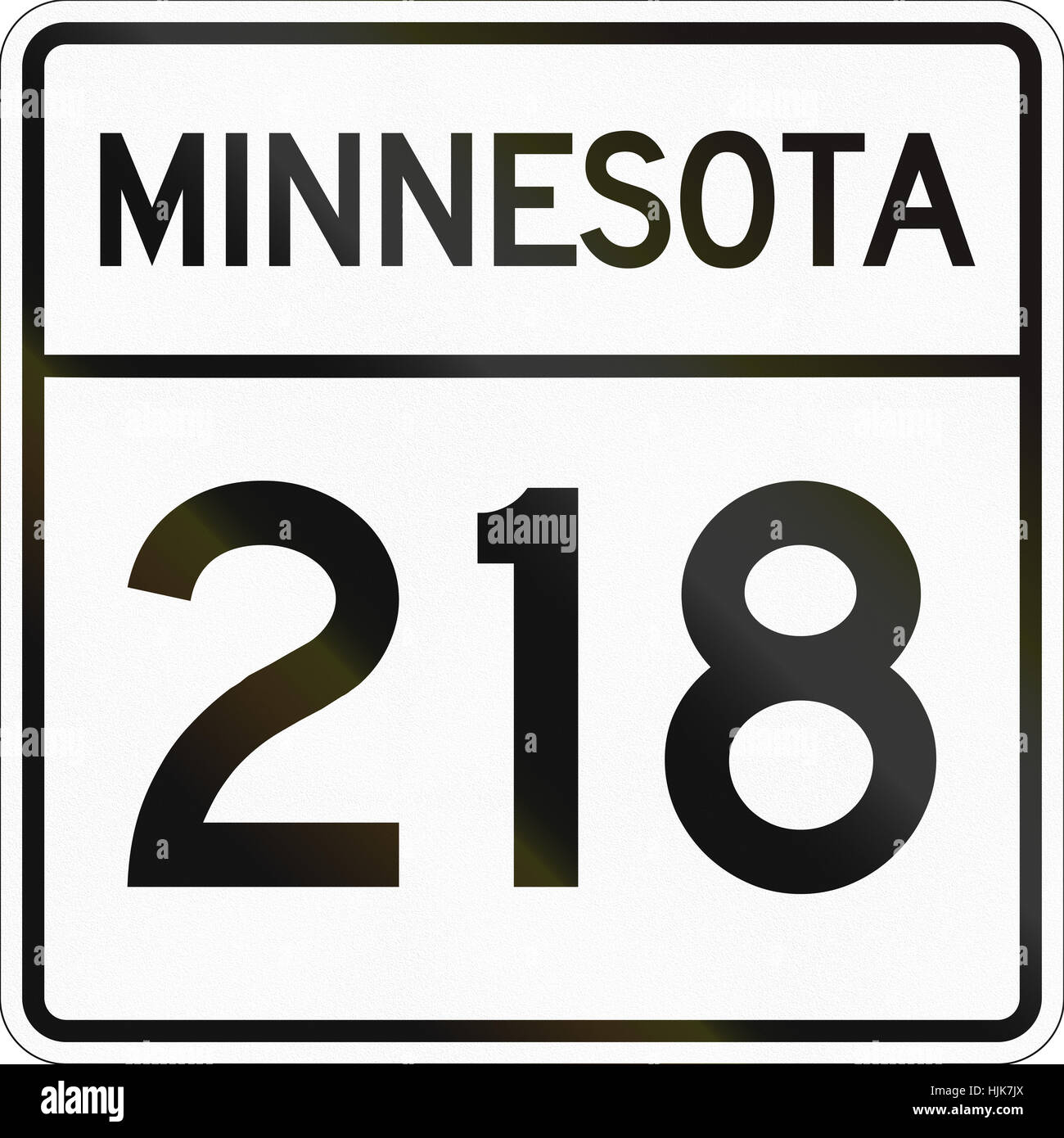 Historic Minnesota State Highway route marker from 1950 used in the US ...