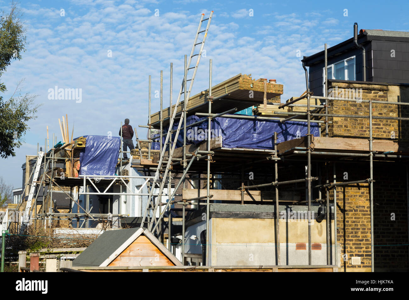 Scaffolding two new dormers dorm hi-res stock photography and images ...
