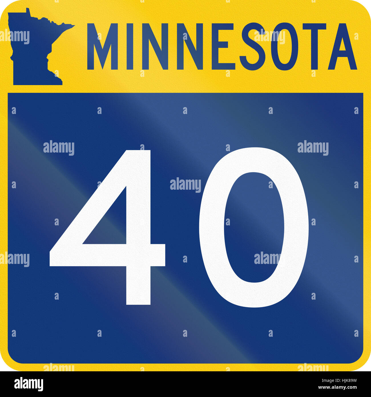 Minnesota State Highway route marker used in the US Stock Photo - Alamy