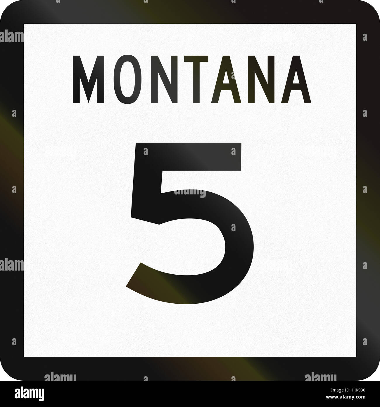 Montana Highway Route shield used in the US Stock Photo - Alamy