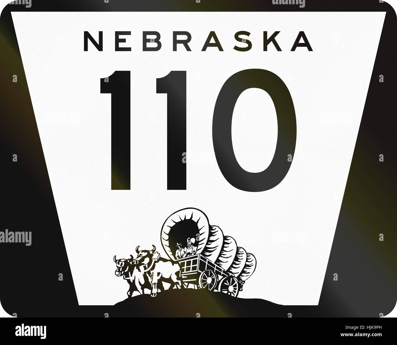 Nebraska Highway Route shield used in the US Stock Photo - Alamy
