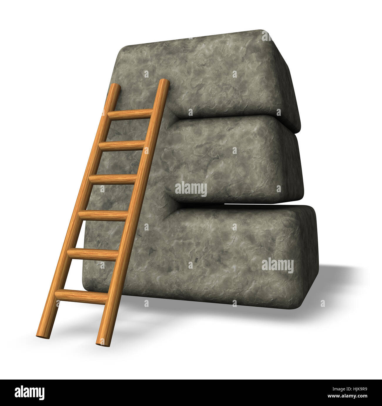 stone letter and ladder Stock Photo - Alamy