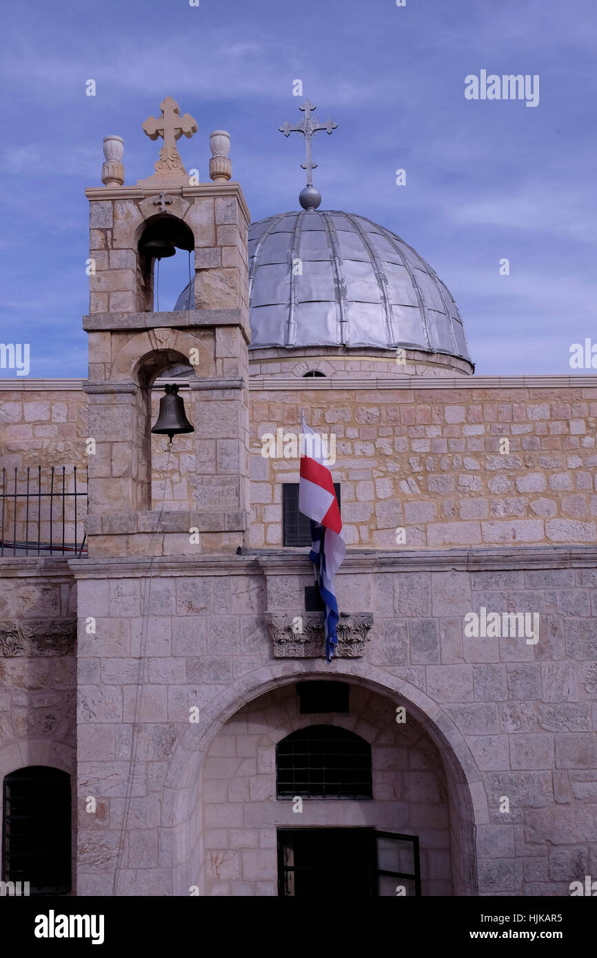 Exterior view of the Greek Orthodox Church and Monastery of Saint John ...