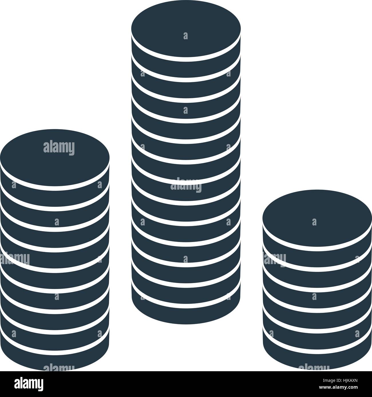 A stack of round gold coins. Vector illustration Stock Vector Image ...