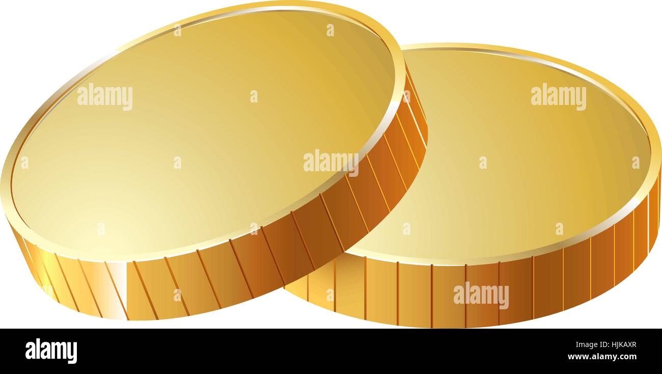 A stack of round gold coins. Vector illustration Stock Vector Image ...