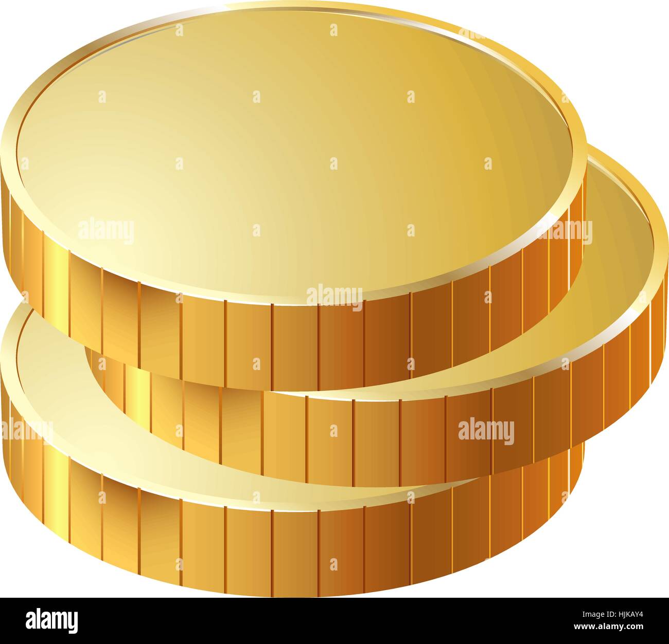 A stack of round gold coins. Vector illustration Stock Vector Image ...