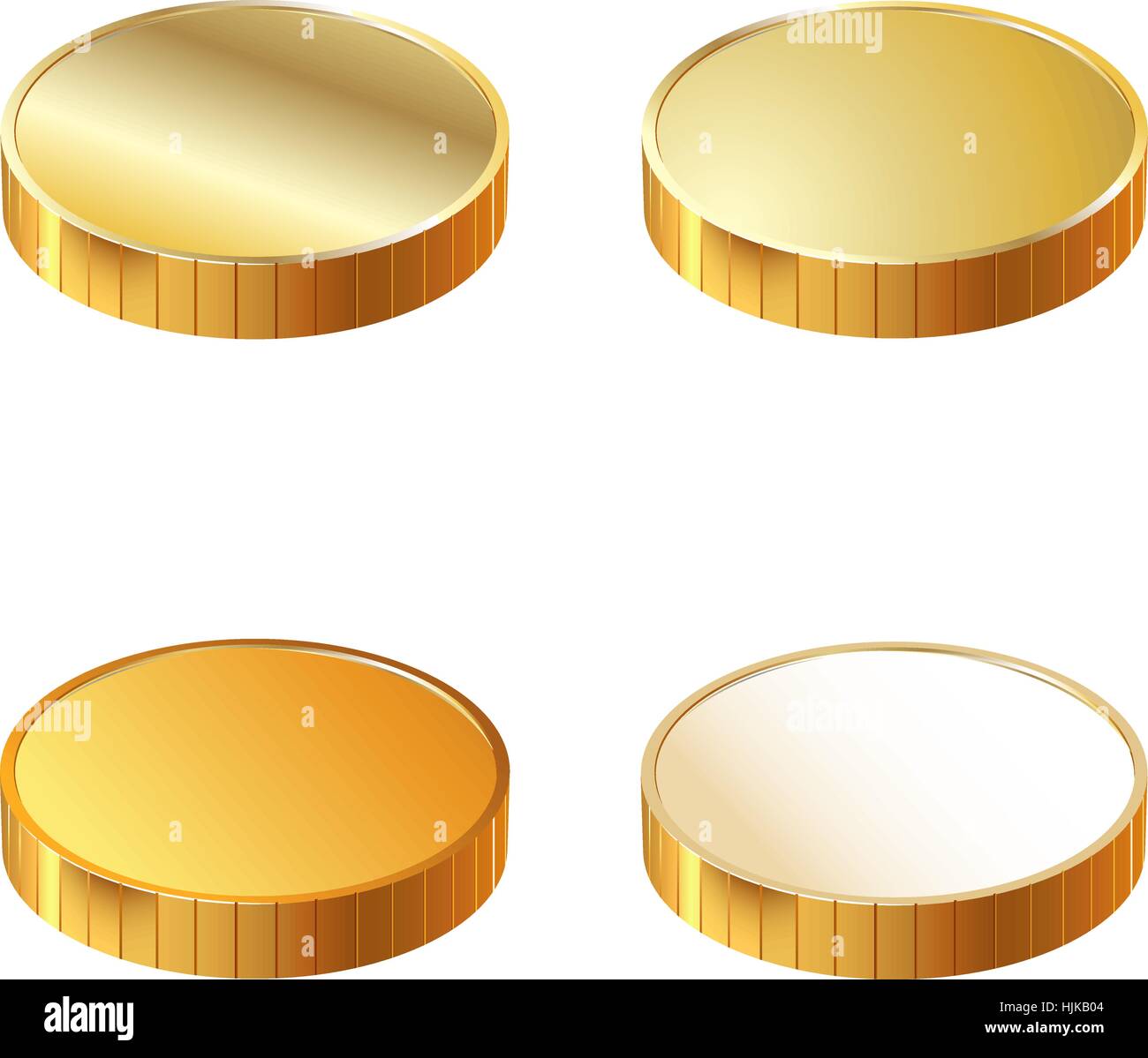 A stack of round gold coins. Vector illustration Stock Vector Image ...