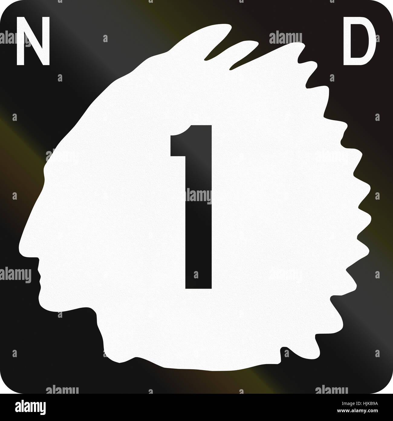 North Dakota Highway Route shield used in the US Stock Photo - Alamy