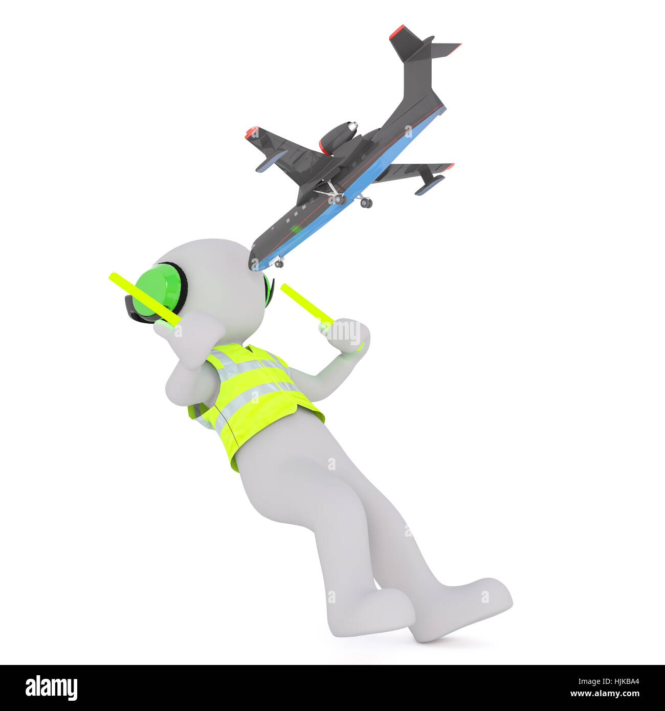 Aircraft marshaller Cut Out Stock Images & Pictures - Alamy